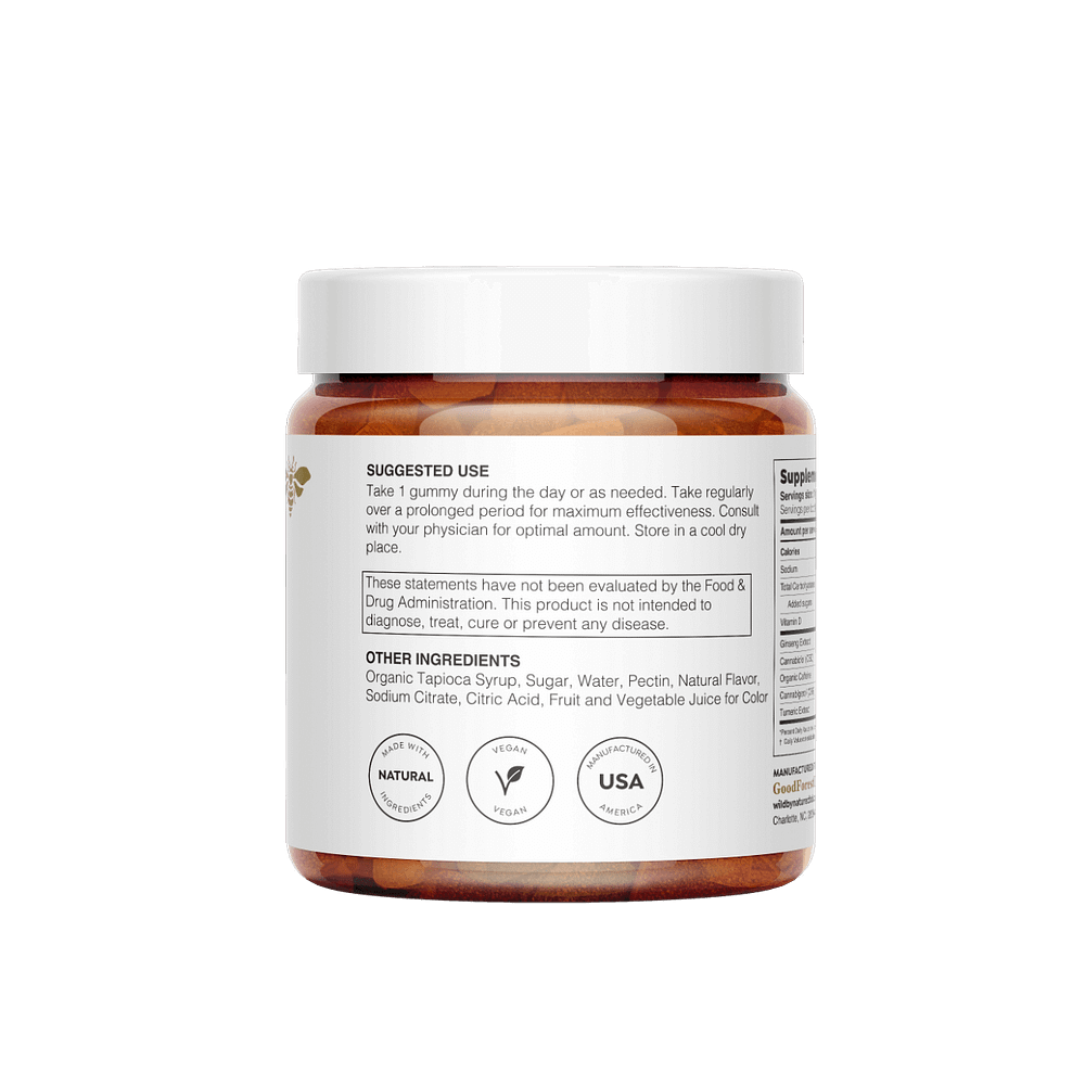 RISE CBD + CBG + Adaptogen Gummies 30-count - Wild By Nature CBD