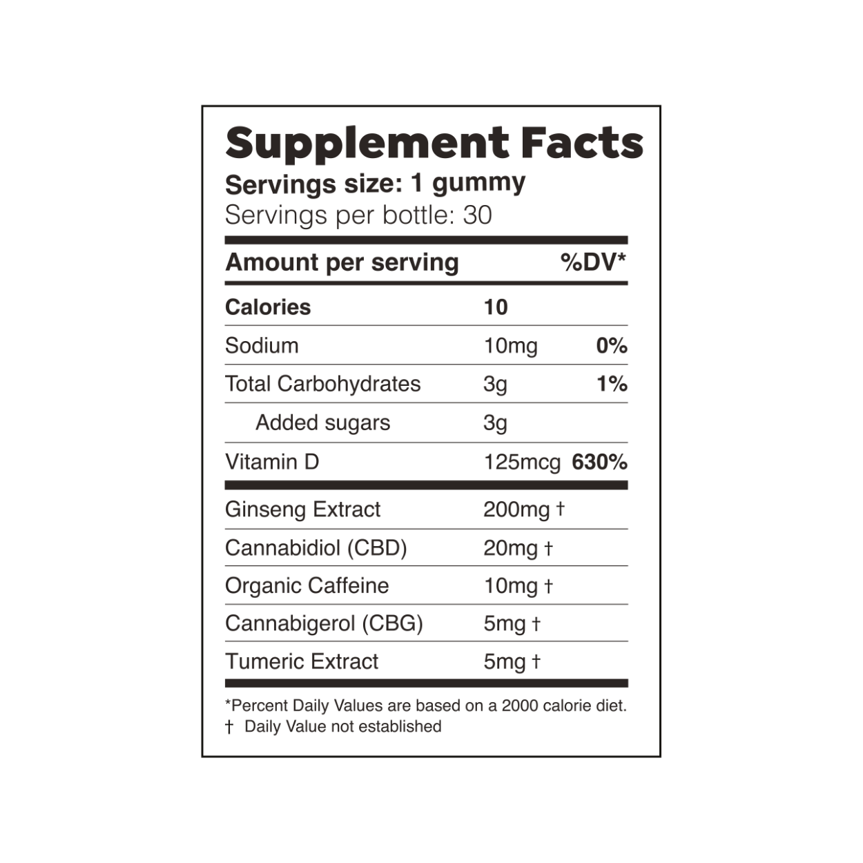 RISE CBD + CBG + Adaptogen Gummies 30-count - Wild By Nature CBD